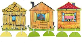 MARIONETINO- Tři prasátka - soubor kulis do loutkového divadla