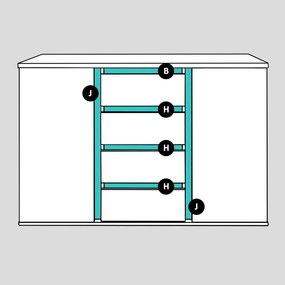 Komoda REA AMY 8 Dekor: WENGE