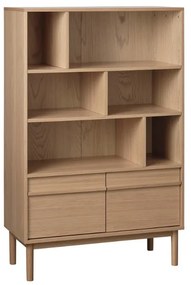 Designová knihovna Zayleigh 140 cm vzor dub