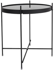 Černý skleněný odkládací stolek ZUIVER CUPID 43 cm