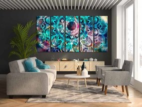 Pětidílný obraz hvězdná mandala Velikost (šířka x výška): 150x80 cm