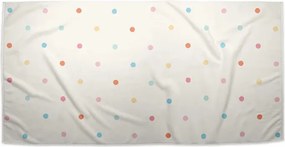 Sablio Ručník Barevné tečky na béžové - 50x100 cm