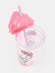 Sinsay - Hrnek s víčkem a brčkem Hello Kitty - vícebarevná