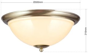 Orion DL 7-677/50-Stropní svítidlo AUSTRIAN OLD LAMP 3xE27/60W/230V bronz/béžová
