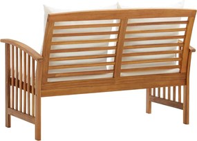 Zahradní lavice s poduškami 119 cm masivní akáciové dřevo 310260