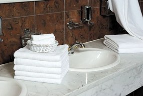 Froté ručník GRANÁT - bílý 50 x 100 cm, český výrobce Tibex