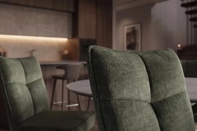 Designová otočná židle Narayan zelený samet