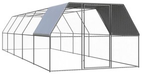 Venkovní klec pro kuřata 3 x 10 x 2 m pozinkovaná ocel 3089327