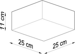Přisazené svítidlo SOLLUX Horus 25cm E27 1x60W bez zdroje SL.0142 černá