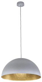 Lustr na lanku SFERA 1xE27/60W/230V pr. 50 cm šedá/zlatá