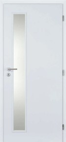 Doornite CPL Interiérové dveře TIKA1 sklo, 60 P, 646 × 1983 mm, CPL laminát, pravé, bílé, prosklené