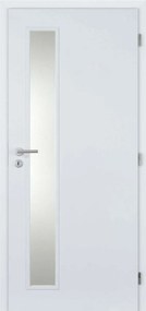 Doornite CPL Interiérové dveře TIKA1 sklo, 80 P, 80 × 197 cm, CPL laminát, pravé, bílé, prosklené
