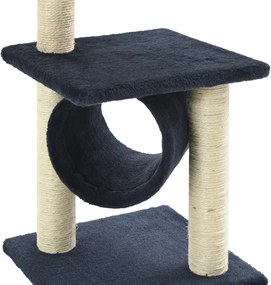 Škrabadlo pro kočky se sisalovými sloupky 65 cm tmavě modré 170550