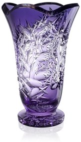 Bohemia Crystal Hluboce Broušená váza Levanda 355mm