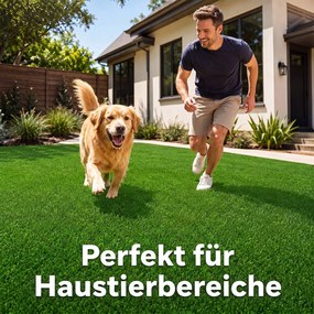 Costway 7 mm umělý trávník venkovní green s drenážním systémem v přírodním