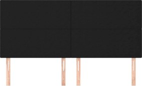 Čelo postele černé 180x5x118/128 cm látkové 3116068