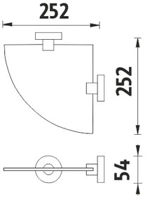 Nimco Police rohová UNIX ČERNÁ - UNC 13091RB-90