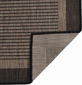 Venkovní hladce tkaný koberec 80x250 cm tmavě hnědá 340842