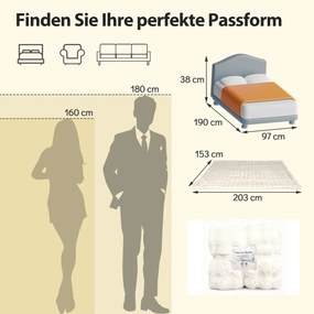 Costway Luxusní deka z umělé kožešiny Nadýchaná deka z plyšové králičí kožešiny