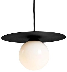 OnaDnes -20% Nordic Design Černobílé skleněné závěsné světlo Lyon S