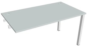 Stůl pracovní řetězící rovný 140 cm - Hobis Uni US 1400 R Dekor stolové desky: šedá, Barva nohou: bílá