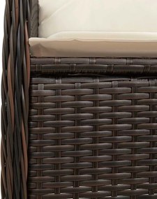 7dílný zahradní bistro set s poduškami hnědý polyratan 3277067