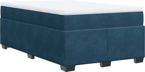 Box spring postel s matrací tmavě modrá 120x190 cm samet 3285273