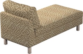 Potah na šezlong IKEA Karlstad samostatný, krátký barva béžová látka pletený vzor, vzorované