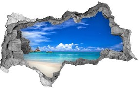 Wallmuralia Nálepka fototapeta 3D výhled Tropická pláž 95x73 cm