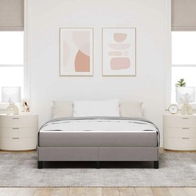 Postel s boxspringem Taupe 140 x 190 cm textil 3398490