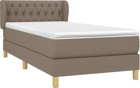 Box spring postel s matrací taupe 90x200 cm textil 3127017