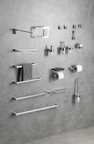 Gedy Gedy, PIRENEI WC kartáč závěsný, mléčné sklo, gun metal, PI330381