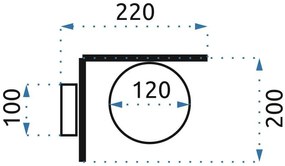 Toolight, skleněná kulatá nástěnná lampa APP674-1W, zlatá, OSW-05638