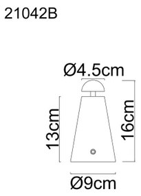 Globo 21042B - LED Stmív dot nabíjecí stolní lampa LIVA LED/1,2W/5V 1200 mAh