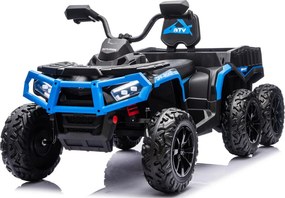 LEAN CARS Čtyřkolka na baterie ATV 6 kol s přívěsem JC606 24V 4x4 modrá