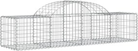 Klenuté gabionové koše 10 ks 200x50x40/60 cm pozinkované železo 3146265