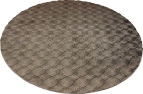 Obsession, Kusový koberec Diamond Cut 800 Grey kruh, 200x200 (průměr) kruh, šedá, ložnice