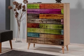 Designová víceúčelová skříň Vallissa 111 cm vzor dub