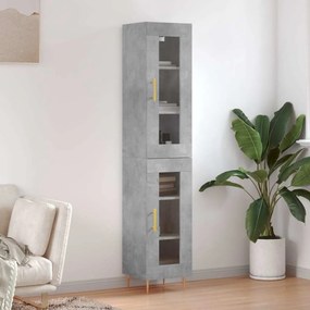 vidaXL Skříň highboard 34,5 x 34 x 180 cm kompozitní dřevo [3199419] Barva: Betonová šedá