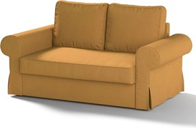 Potah na pohovku IKEA Backabro 2-místná, rozkládací barva žlutá látka pletený vzor