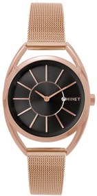 Růžovo-černé dámské hodinky MINET ICON ROSE GOLD BLACK MESH MWL5018