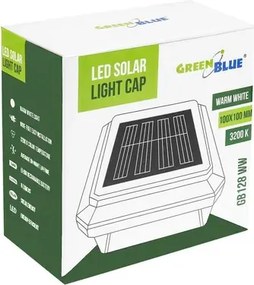 GreenBlue GB128 WW černá / Solární LED sloupkové svítidlo / 100x100 mm