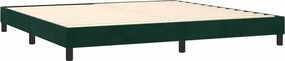 Box spring postel s matrací tmavě zelená 200x200 cm samet 3127574