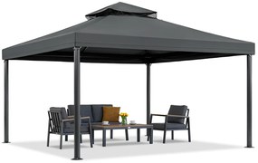 Antracitový zahradní pavilon Valencia 4x4 m Garden Point