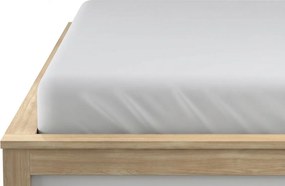 Napínací prostěradlo z mikrovlákna stříbrné 90 x 200 cm
