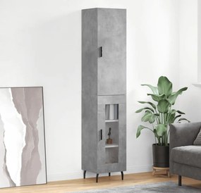 vidaXL Skříň highboard 34,5 x 34 x 180 cm kompozitní dřevo [3199059] Barva: Betonová šedá