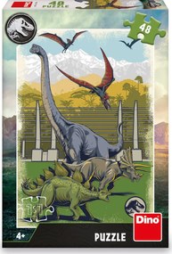 DINO Puzzle Jurský svět (Jurassic World) 18x26cm skládačka 48 dílků dn371347