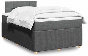 Box spring postel s matrací tmavě šedá 120x190 cm textil 3289696