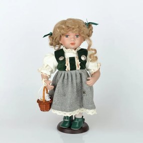 Porcelánová panenka stojící 30 cm