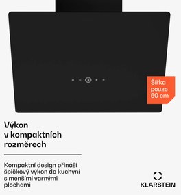 Klarstein MaxAir digestoř, Kompaktní a výkonná, Energetická účinnost A++, Duální ventilace